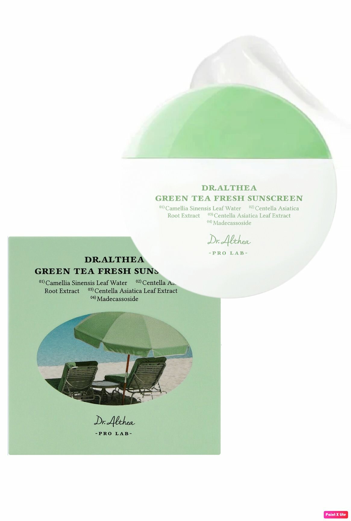 Освежающий солнцезащитный крем Green Tea Fresh Sunscreen, 45ml