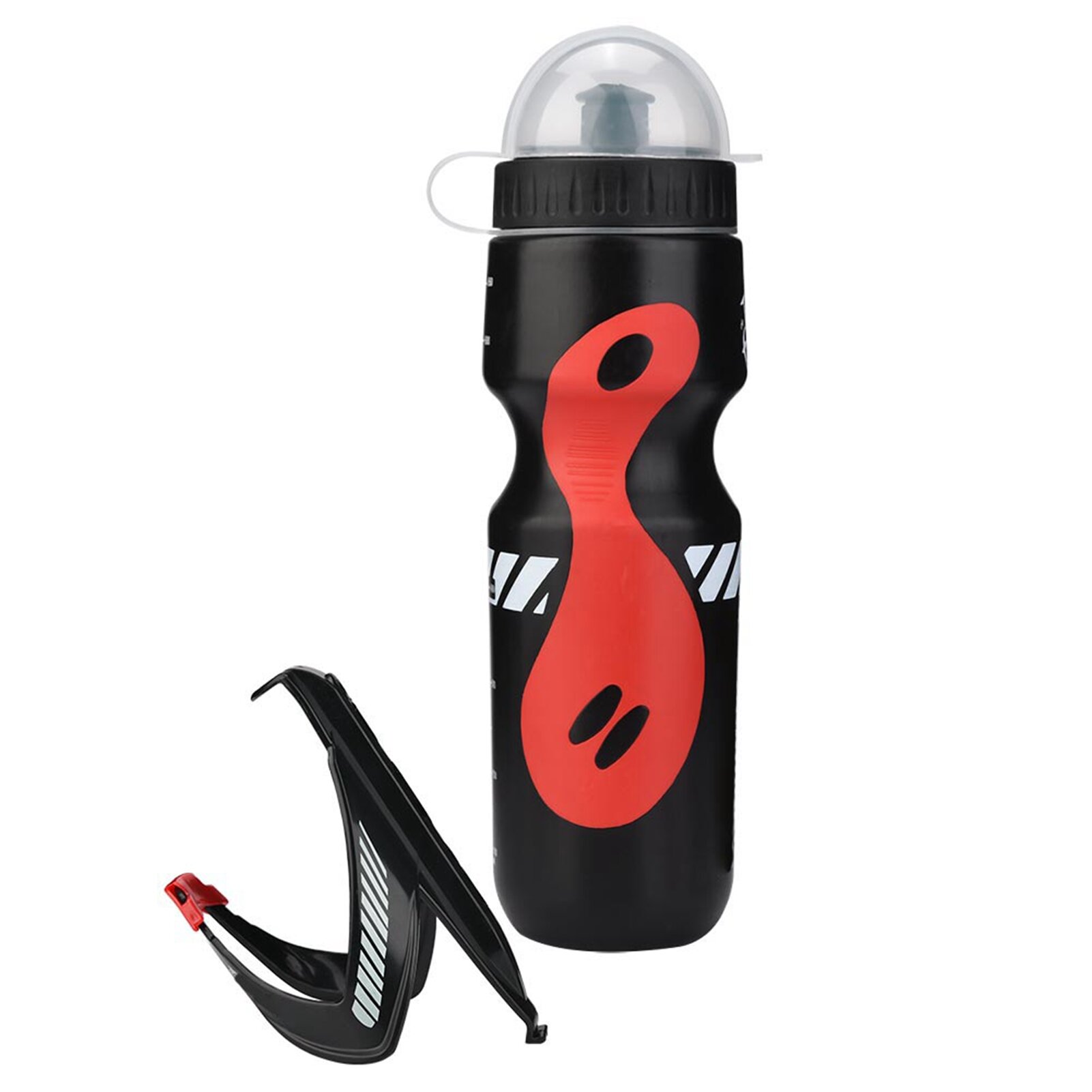 Бутылка для воды 650 мл с держателем для велосипеда, кронштейном для велосипеда, горного велосипеда, черная, прочная, герметичная, спортивная бутылка