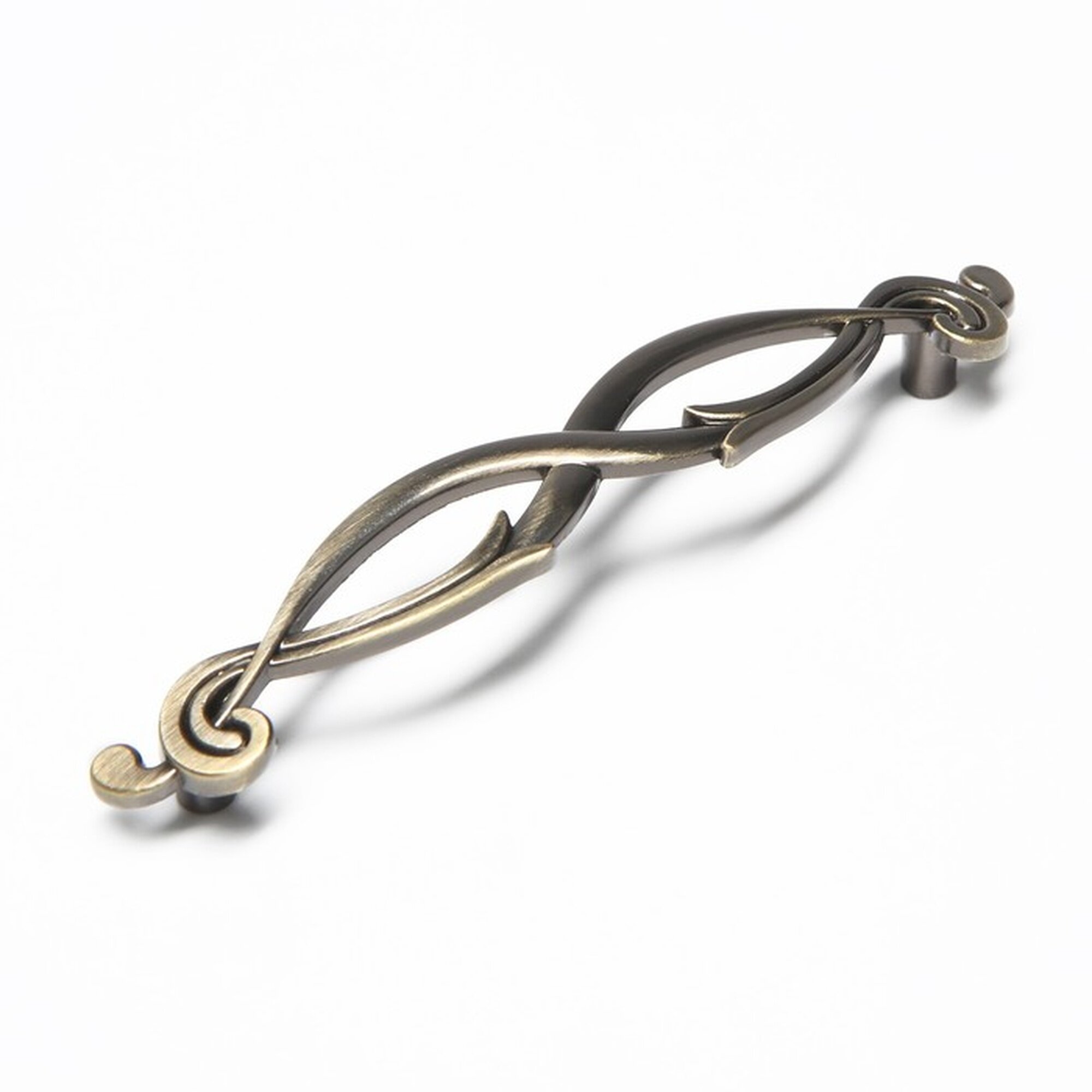 Ручка-скоба Тундра PC172AB, металл, винтовое крепление, 96мм, цвет бронза