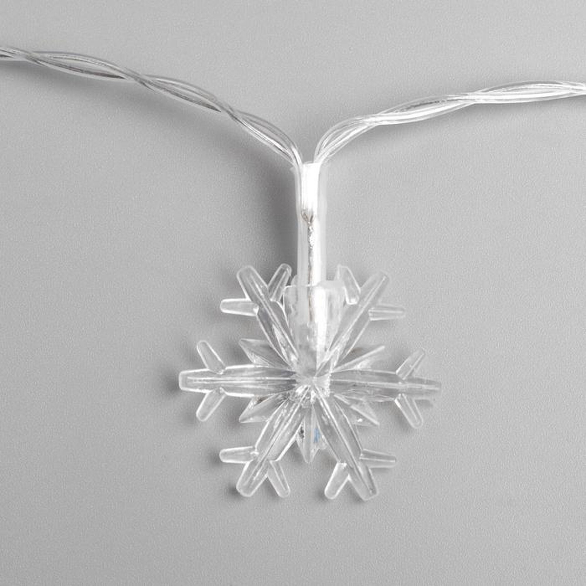 Гирлянда Luazon Lighting "Нить", с насадками "Снежинки", 3м, IP20