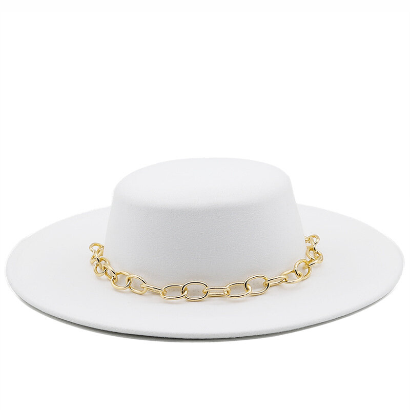 Шляпа-цилиндр, европейская, осенне-зимняя, мужская/женская, белая, 10см