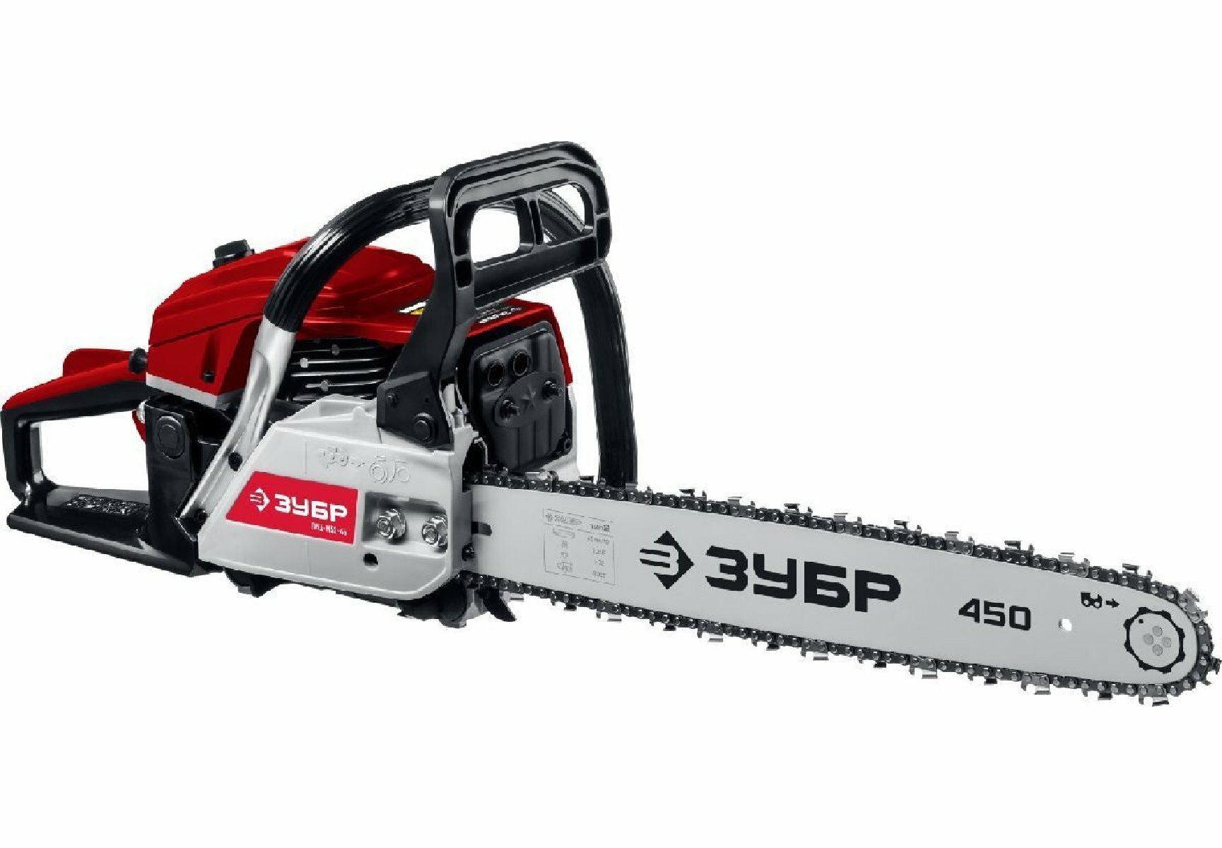 Бензопила ЗУБР 52 см3 3 5 л с 45 см шина 72 звена шаг цепи 0 325 дюйм