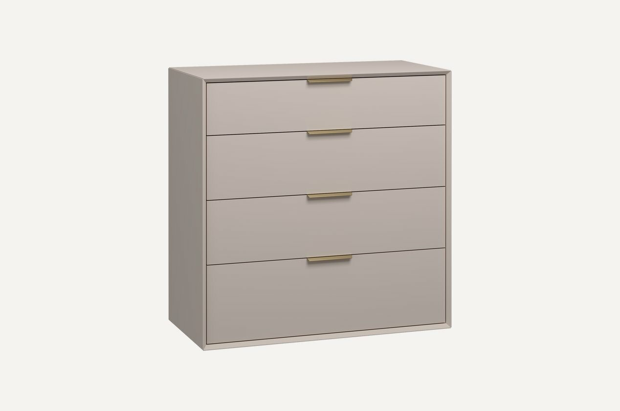 Комод для одежды деревянный Мэллани, 4 ящика, 89 х 44 х 91 см, Кашемир, SL