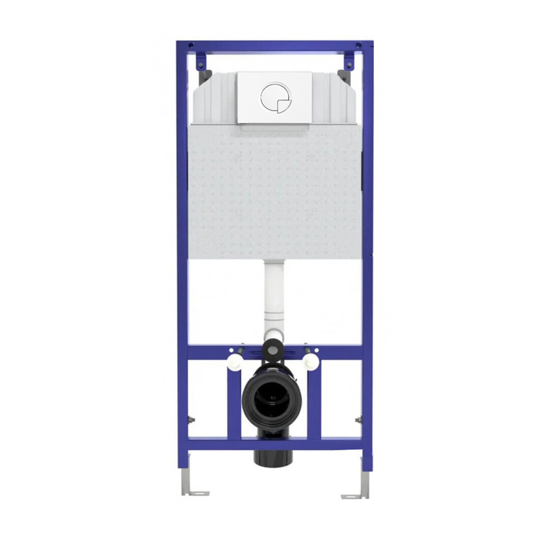 Инсталляция для унитаза Berges Novum с кнопкой 40021 белый