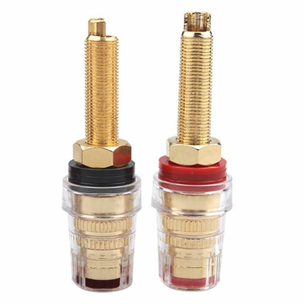 Прозрачный соединительный столбик - позолоченный