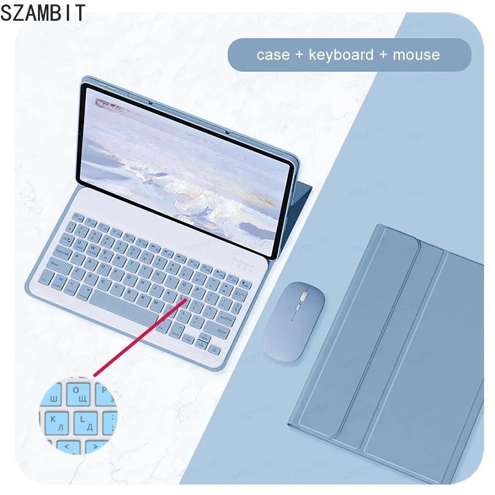 Чехол-клавиатура с русской клавиатурой для Honor Pad X9a 11.5 дюймов 2025 (ELN2-W29/L09/L29)