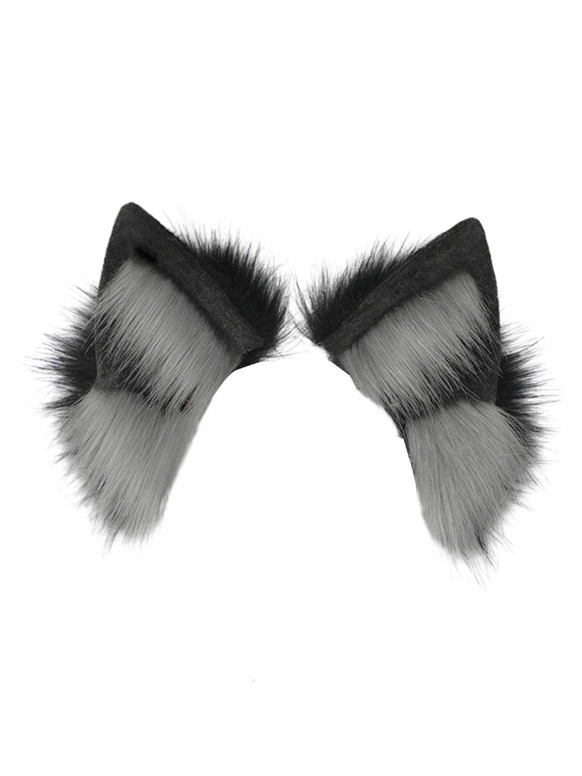 Кошачьи ушки на ободке, - черный пепел C