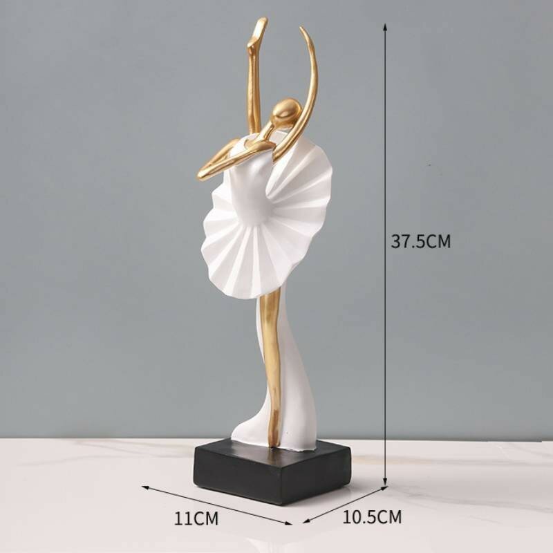 Stylish ballet girl resin sculpture modern home decor gift for friends