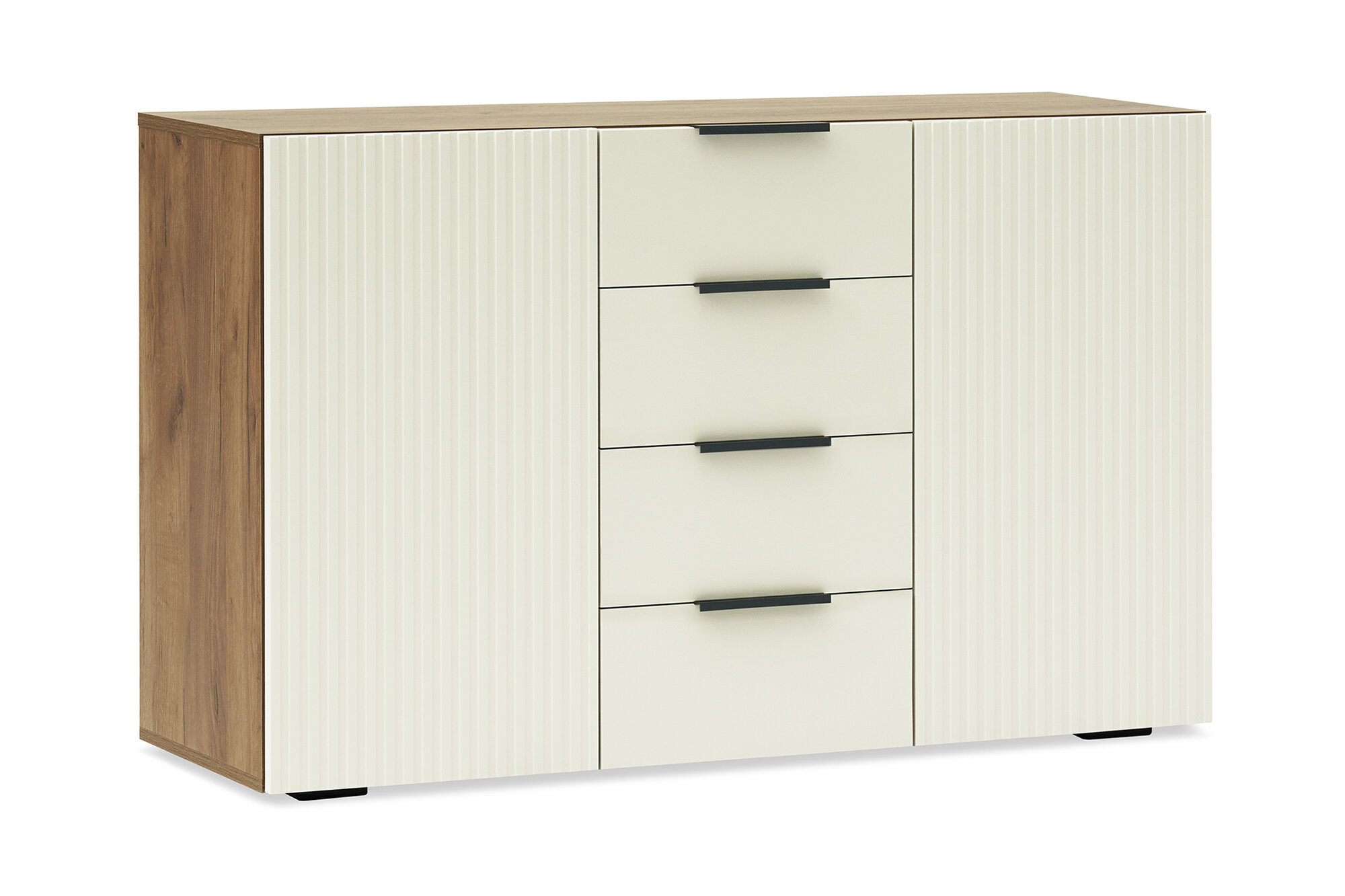 Комод для одежды Нонтон Соната №1, 120x40x76 см, дуб крафт табачный / моно керамика