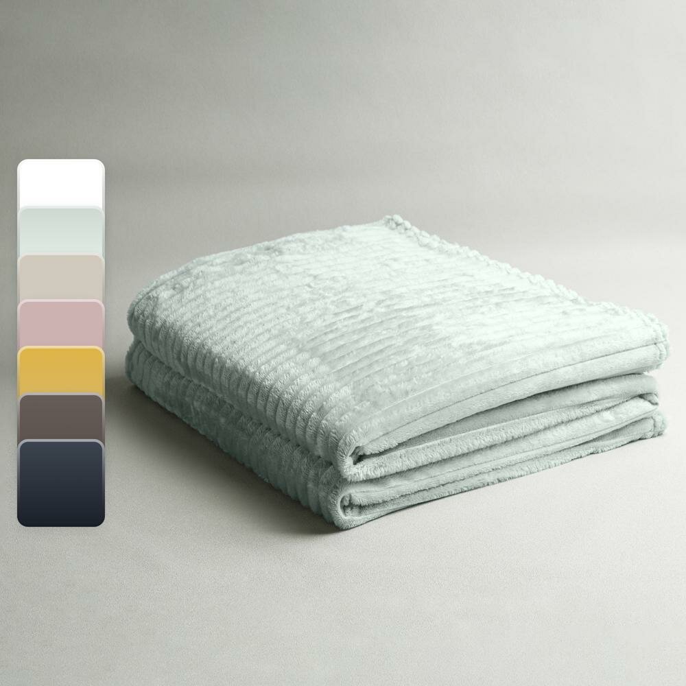 Плед Line 150x200 см велсофт цвет светло-серый Smoke 6