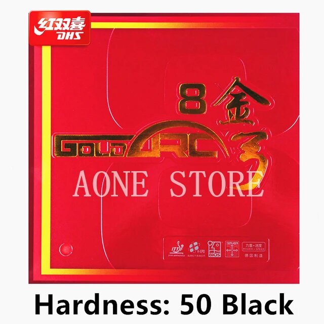DHS GoldArc 8 Black, губка для настольного тенниса, 50
