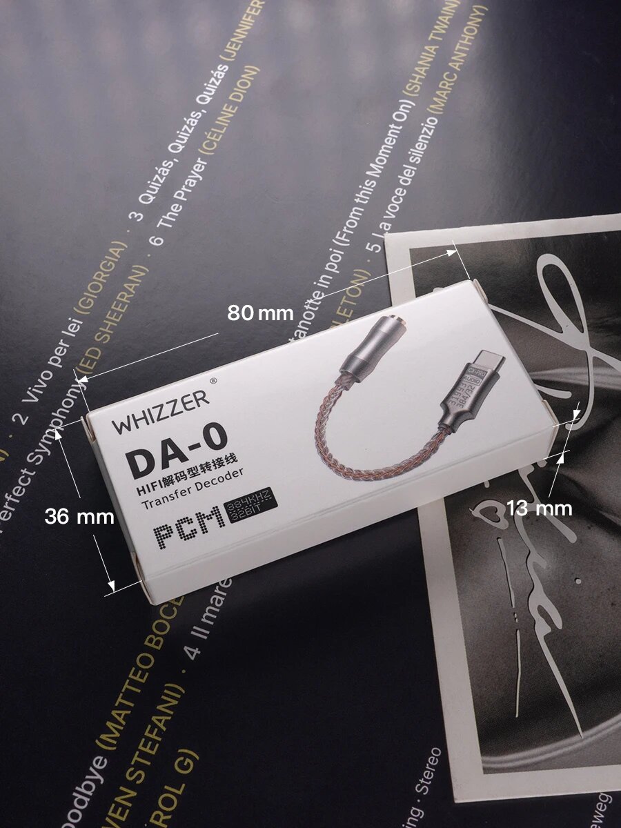 WHIZZER DA0 Whizzer DA1 Портативный ЦАП USB C Усилитель, CX 31993 384 кГц/32 бит Mini USB C Ключ для наушников Смартфоны ПК