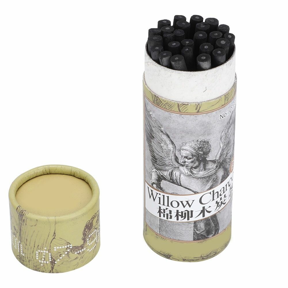 Набор из 25 угольных карандашей для рисования, художественные карандаши для рисования и создания творческих эскизов