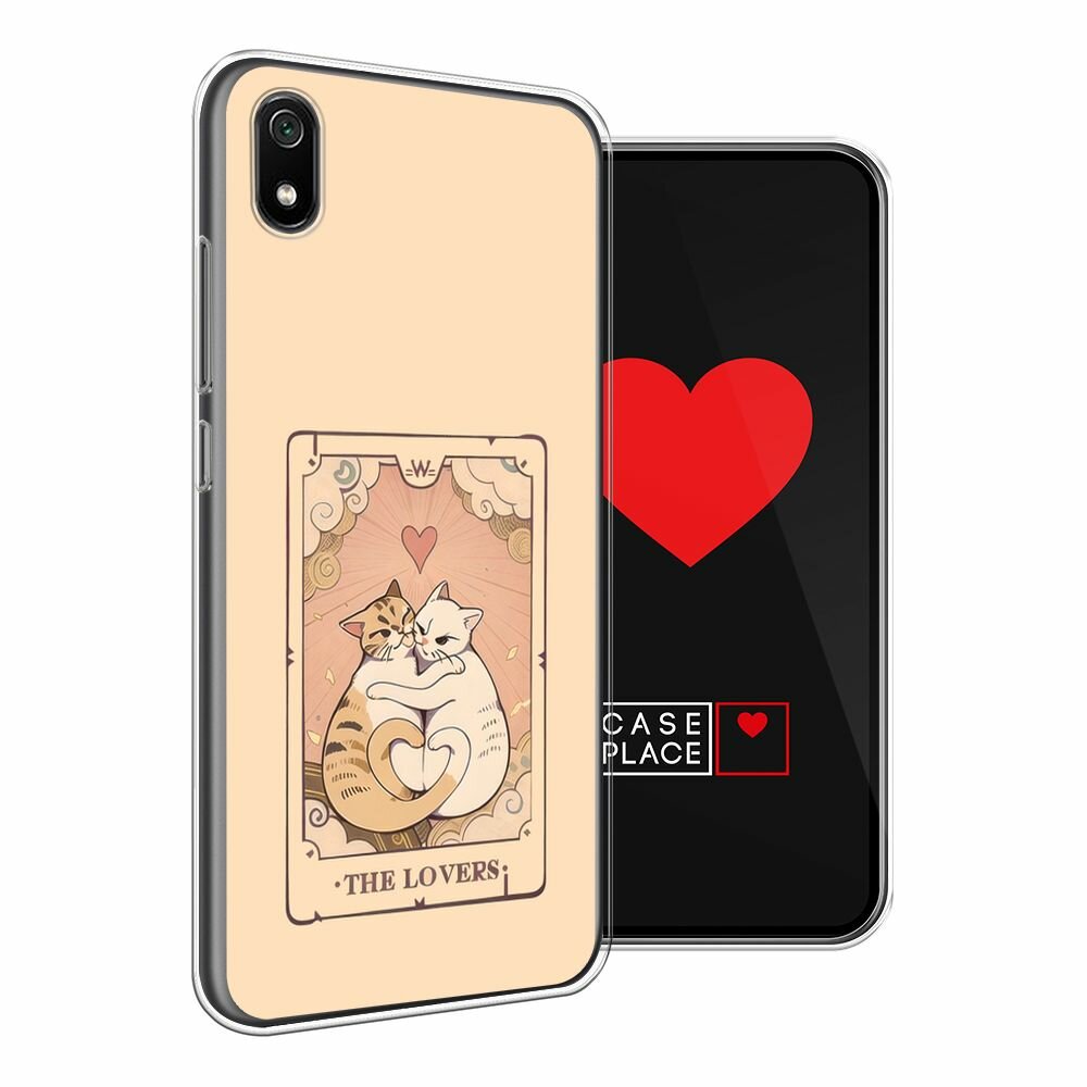 Чехол на Xiaomi Redmi 7A / Сяоми Редми 7А с принтом "The lovers cats 1 - 14 февраля" — фото 1