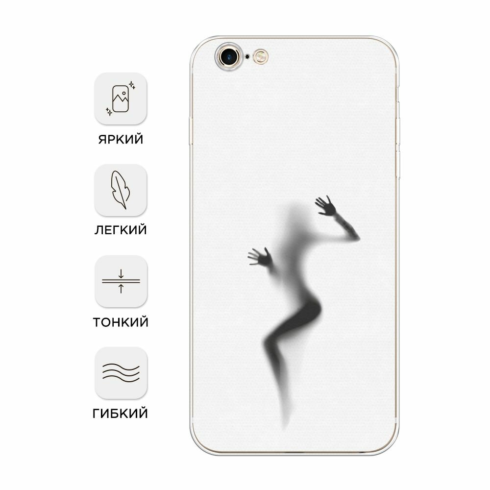 Чехол на Apple iPhone 6 Plus/6S Plus / Айфон 6 Плюс/Айфон 6С Плюс с принтом "Девушка в душе" — фото 1