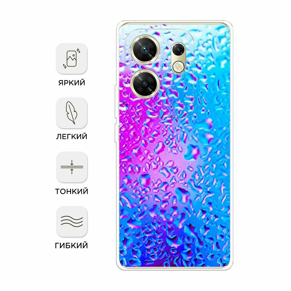 Чехол на Infinix Zero 30 4G / Инфиникс Зеро 30 4G с принтом "Капли на стекле" — фото 1
