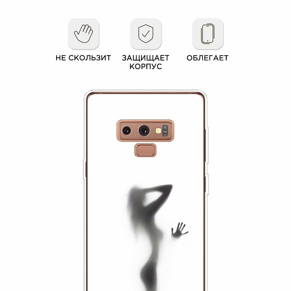 Чехол на Samsung Galaxy Note 9 / Самсунг Галакси Нот 9 с принтом "Стекло в душе" — фото 1