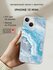 Чехол на Apple iPhone 13 mini / Айфон 13 мини с принтом "Нежно-голубой мрамор"