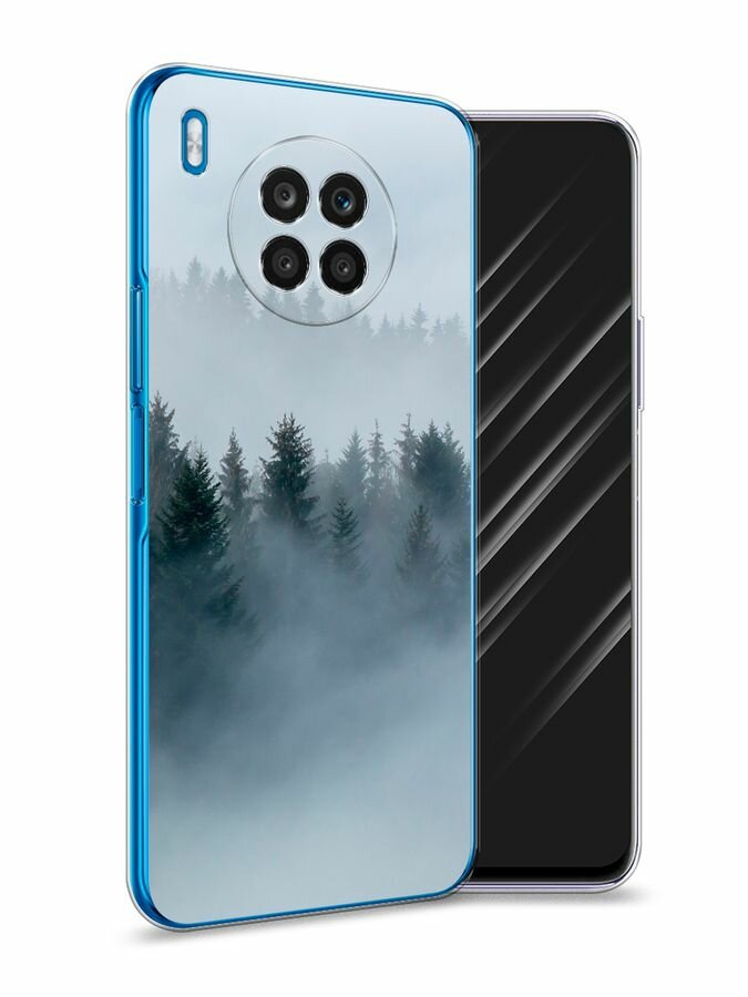Чехол на Huawei Nova 8i/Honor 50 Lite / Хуавей Нова 8i/Хонор 50 Лайт с принтом "Лес в тумане"