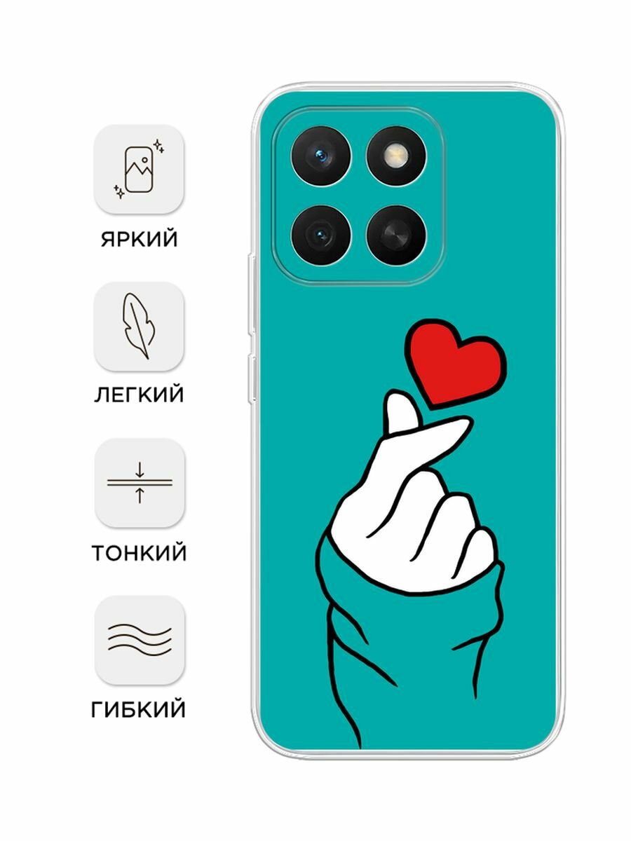 Чехол на Honor X8c / Хонор X8c с принтом "Маленькое сердечко" — фото 1