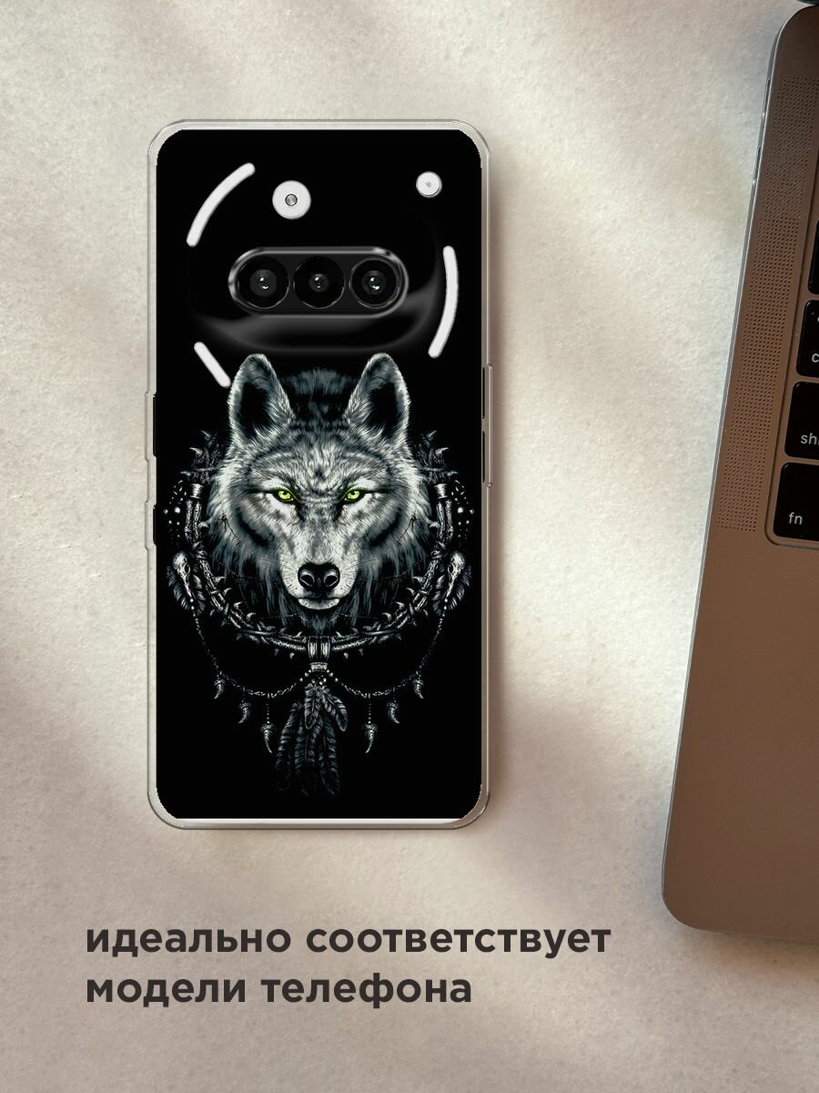 Чехол на Nothing Phone 3a / Нотинг Фон 3а с принтом "Волк оберег" — фото 1