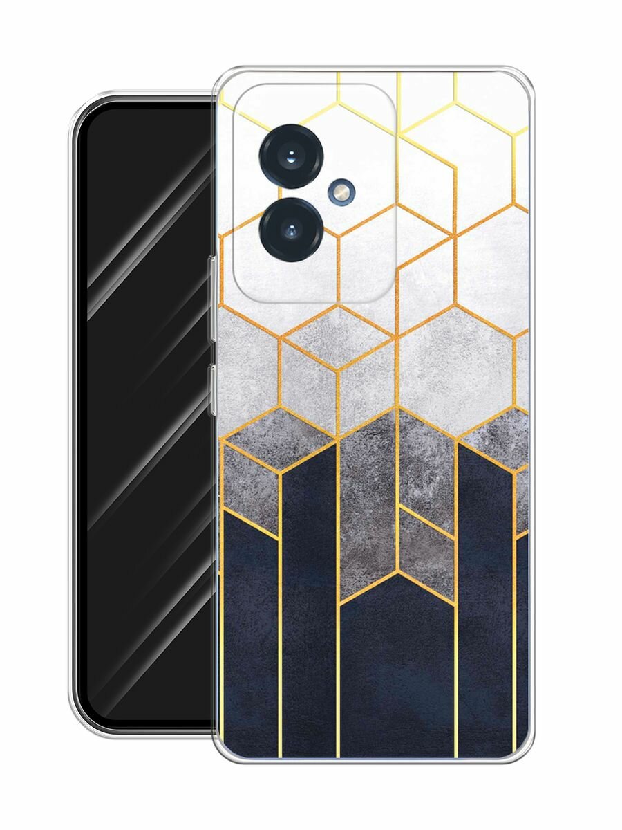 Чехол на Honor 100 / Хонор 100 с принтом "Черно-белая мозаика" — фото 1