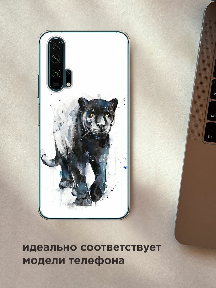 Чехол на Honor 20 Pro / Хонор 20 Про с принтом "Пантера арт 3" — фото 1