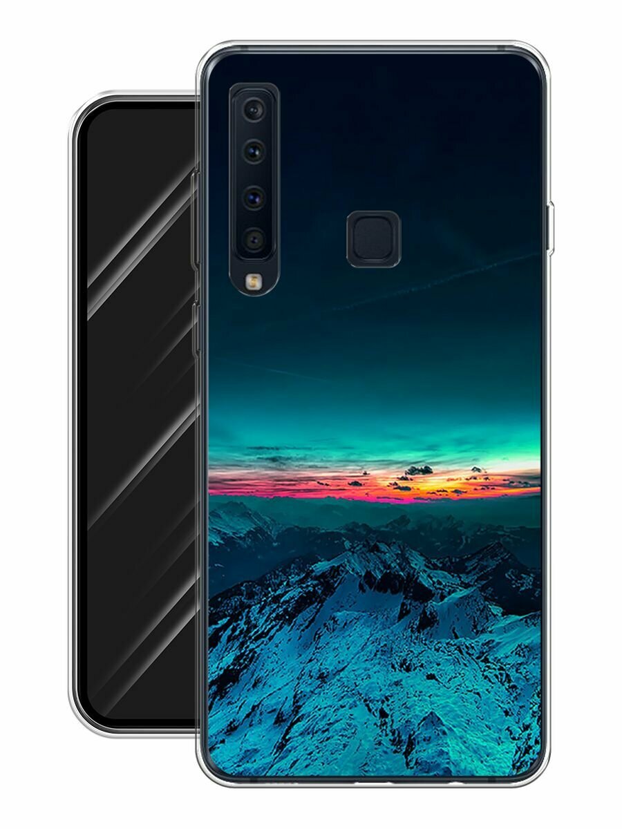 Чехол на Samsung Galaxy A9 2018 / Самсунг Галакси А9 2018 с принтом "Закат в горах" — фото 1