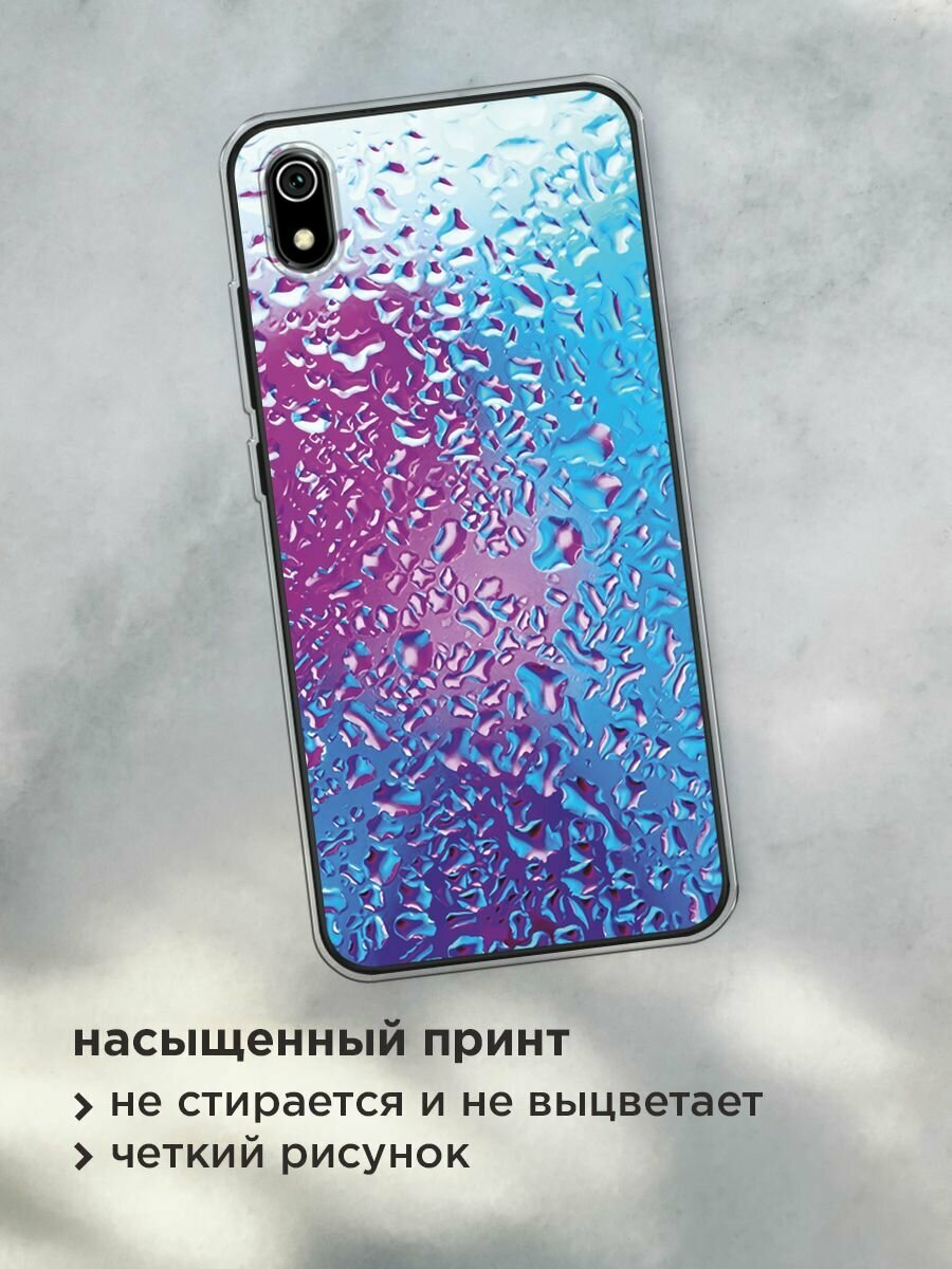 Чехол на Xiaomi Redmi 7A / Сяоми Редми 7А с принтом "Капли на стекле" — фото 1