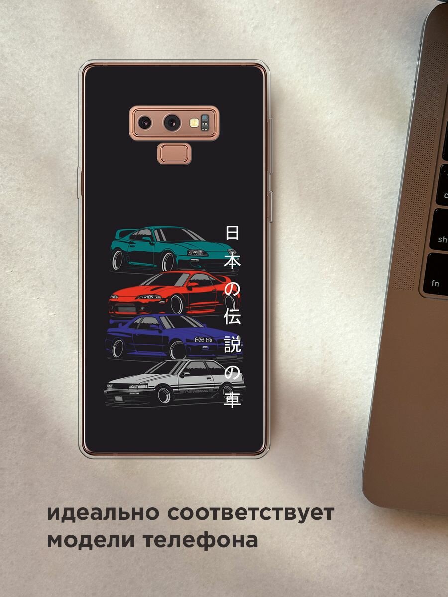 Чехол на Samsung Galaxy Note 9 / Самсунг Галакси Нот 9 с принтом "JDM Legend cars" — фото 1