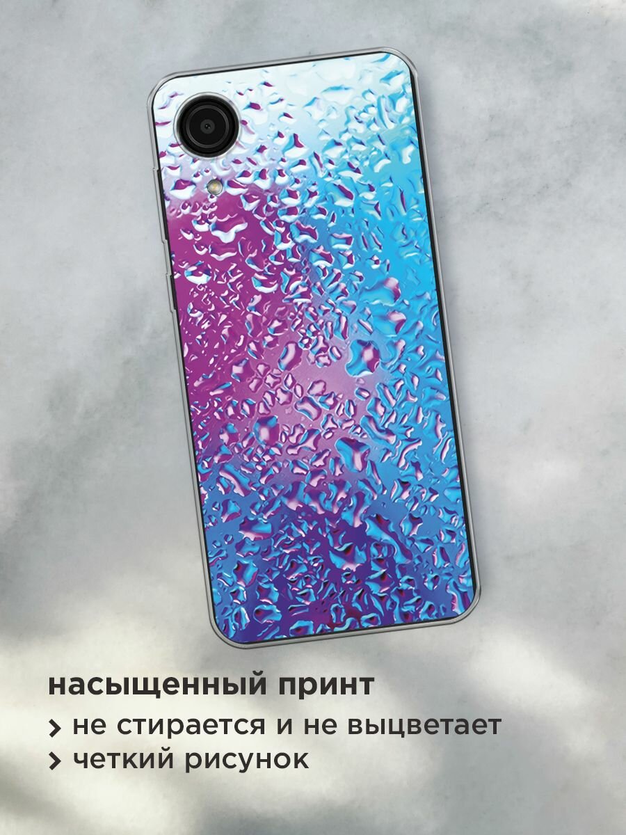 Чехол на Samsung Galaxy A03 Core / Самсунг Галакси А03 Core с принтом "Капли на стекле" — фото 1