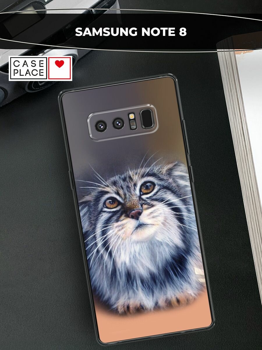 Чехол на Samsung Galaxy Note 8 / Самсунг Галакси Нот 8 с принтом "Кот манул 2"