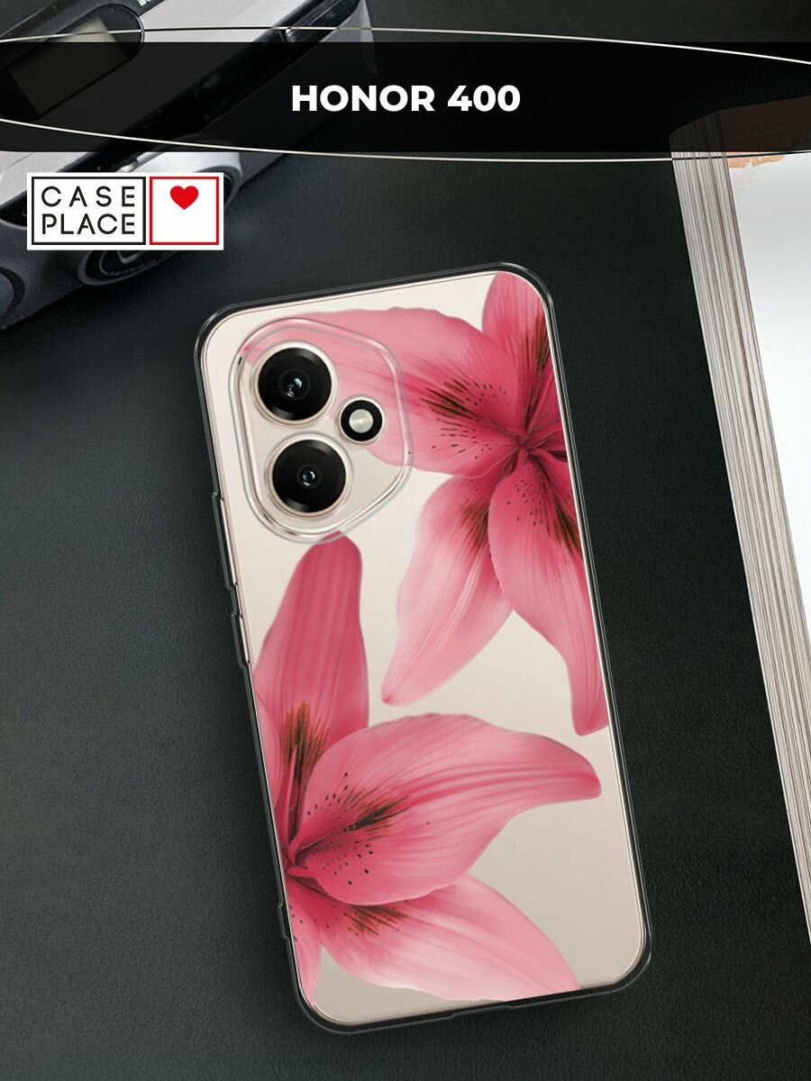 Чехол на Honor 400 / Хонор 400 с принтом "Pink flower"