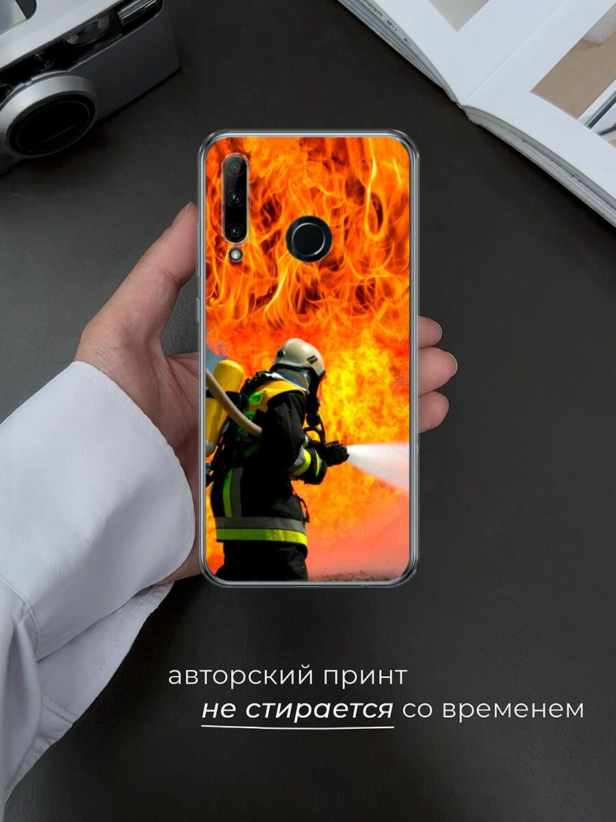 Чехол на Honor 10i/20 Lite 2019/20e/Huawei P Smart Plus 2019 / Хонор 10i с принтом "Пожарные на страже" — фото 1