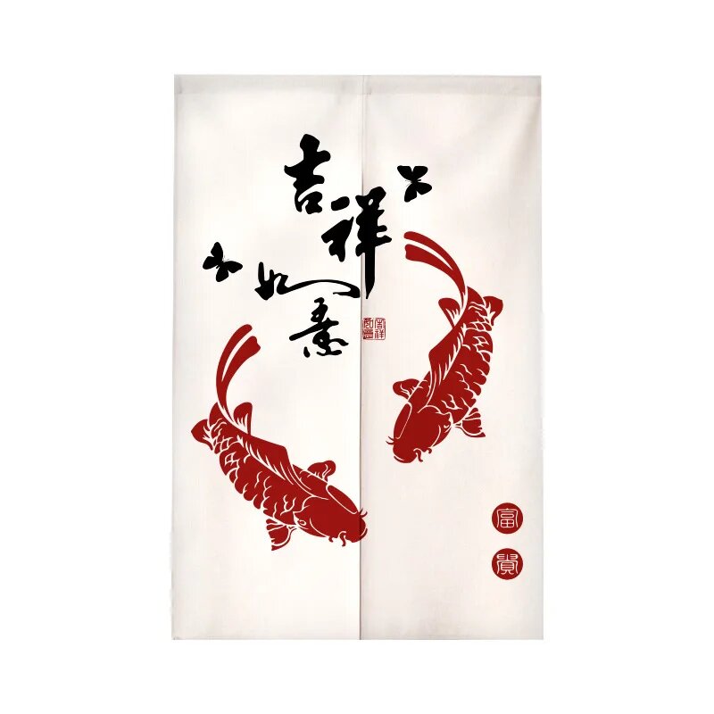 Льняные дверные занавески в китайском стиле