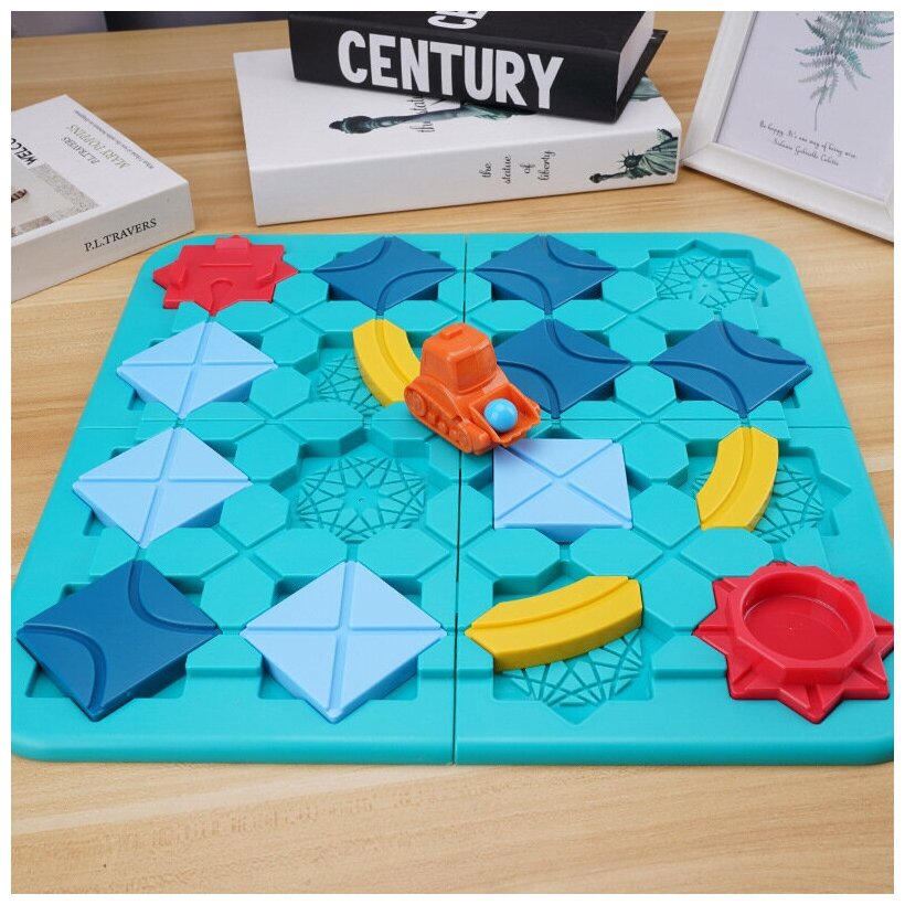 Развивающая игрушка настольная игра дорожный лабиринт / 118 уровней / английская цветная коробка -kpa