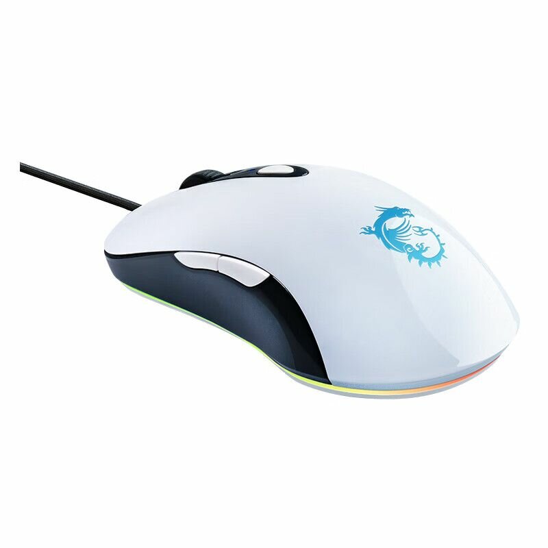Игровая мышь, MSI GM20 RGB V3 проводная 10000DPI, белая