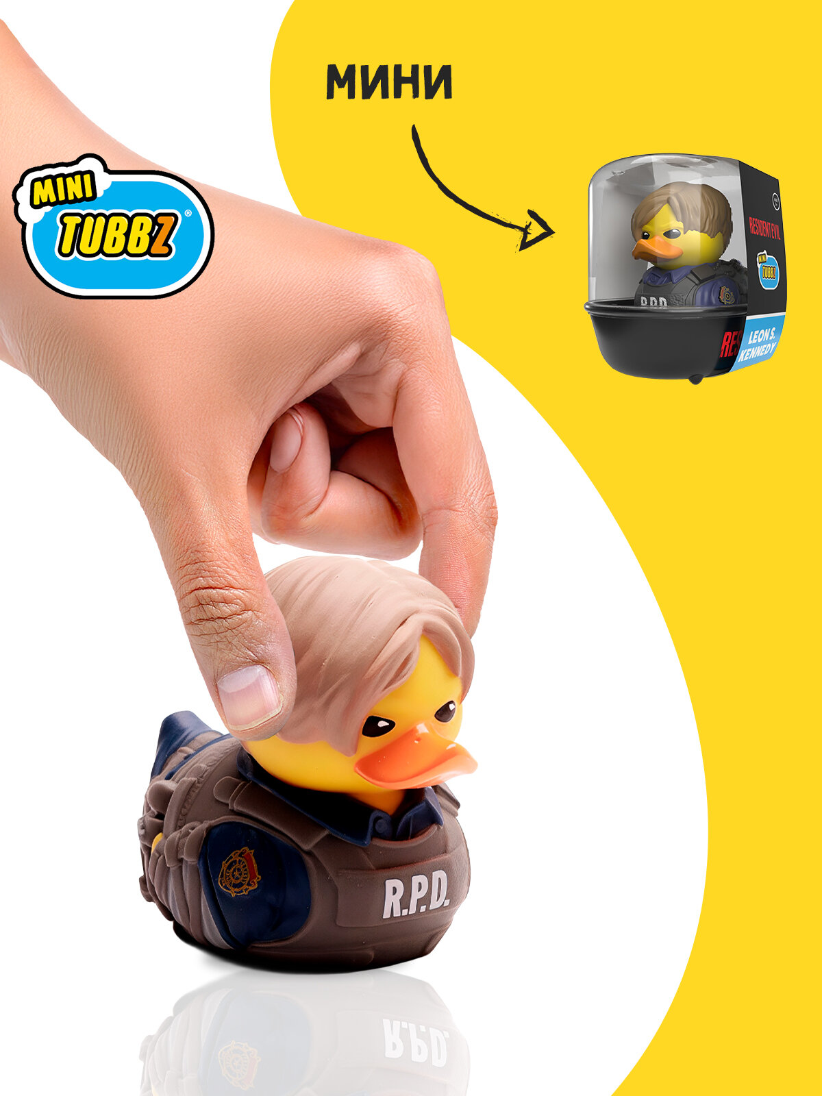Фигурка-утка Tubbz Resident Evil Leon S Kennedy (Mini), 5 см