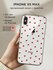 Чехол на Apple iPhone XS Max / Айфон XS Max с принтом "Red hearts", прозрачный