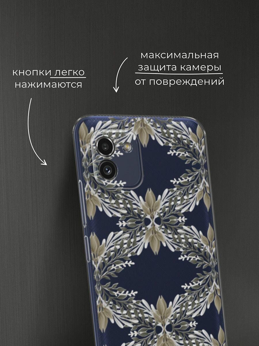 Чехол на Samsung Galaxy A03 / Самсунг Галакси А03 с принтом "Калейдоскоп цветов" — фото 1