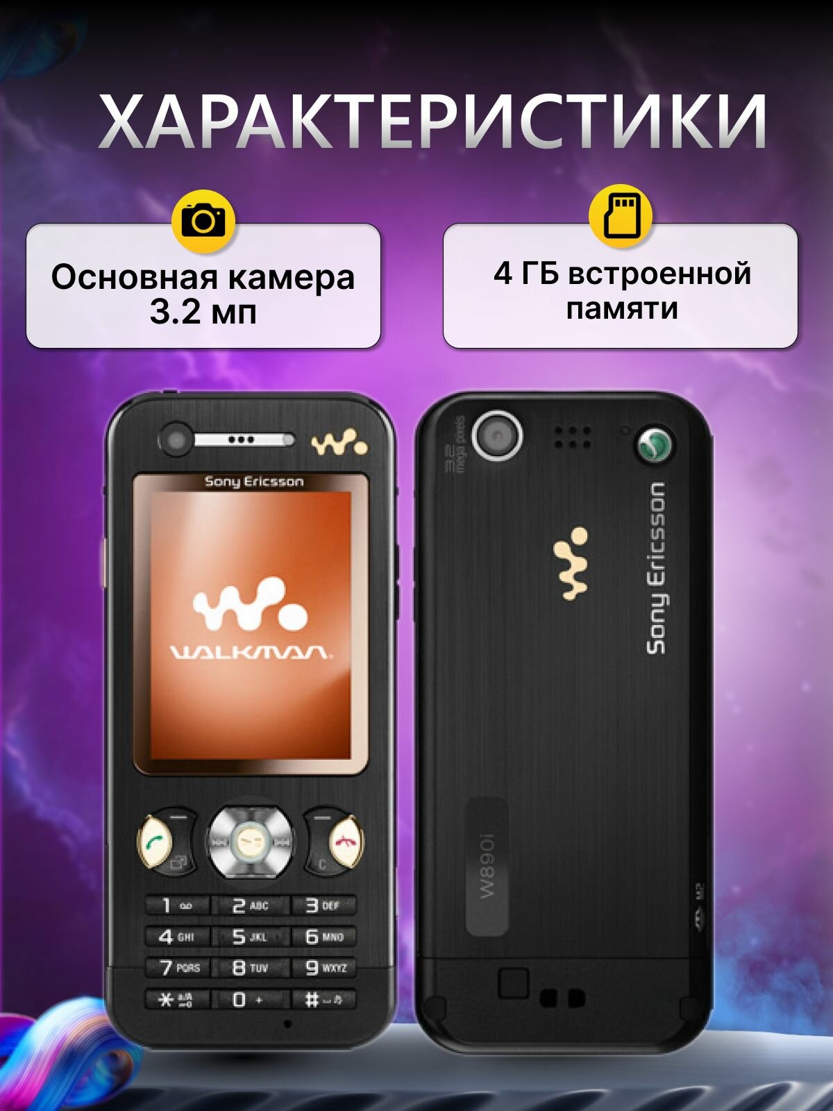 Sony Ericsson мобильный телефон кнопочный W890i