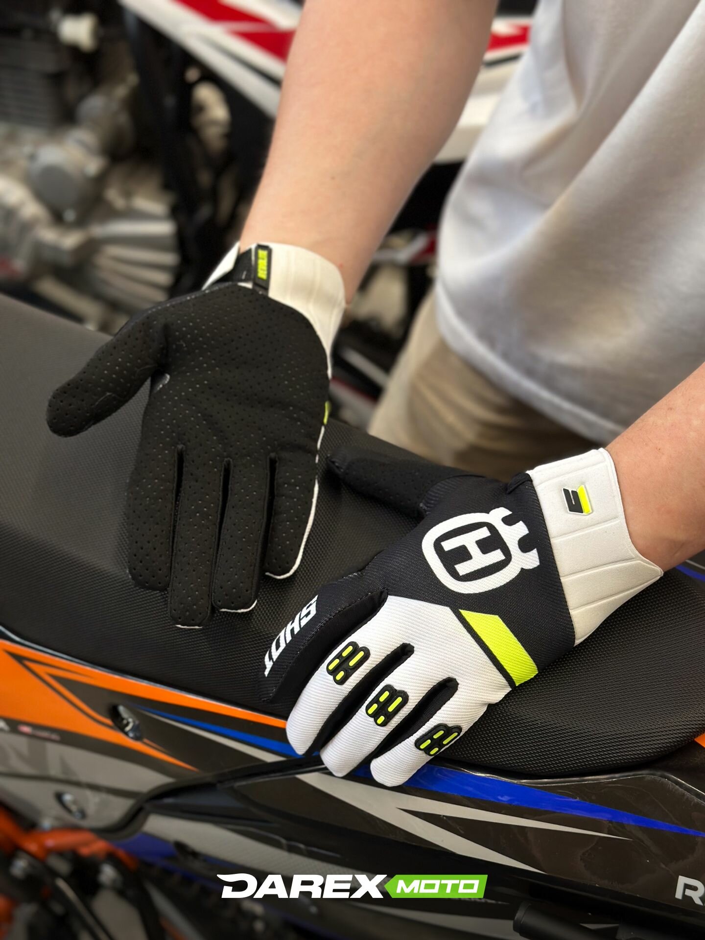 Перчатки Husqvarna White/Black L