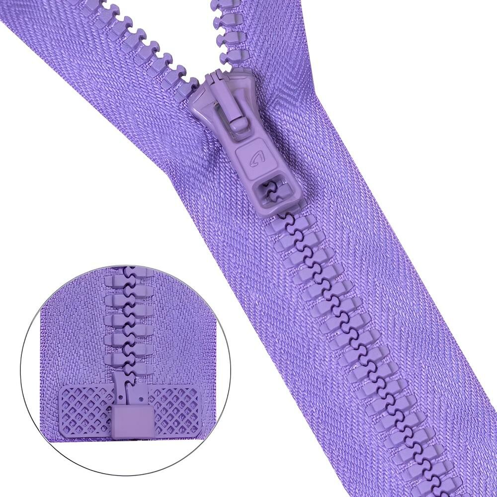Молния разъемная 35 см тракторная, 1 замок, 5 шт, Тип 6 (2076) ARTA (086 светло-сиреневый)