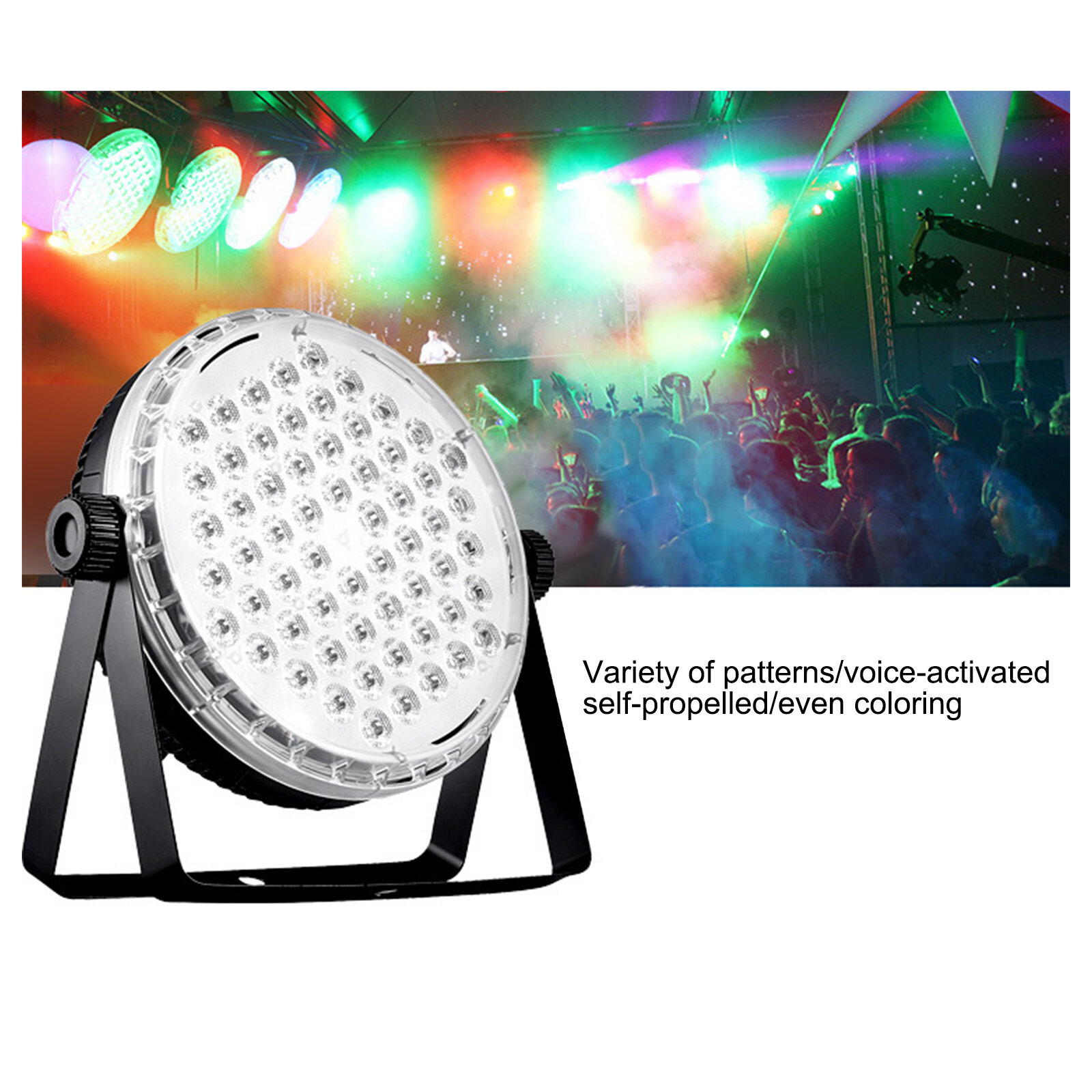 60 светодиодов Par Lights Stage Par Light RGB LED Lamp Звуковая активация Автовоспроизведение с пультом дистанционного управления для сцены Свадьба Вечеринка Дискотека Диджей Шоу Клуб Бар