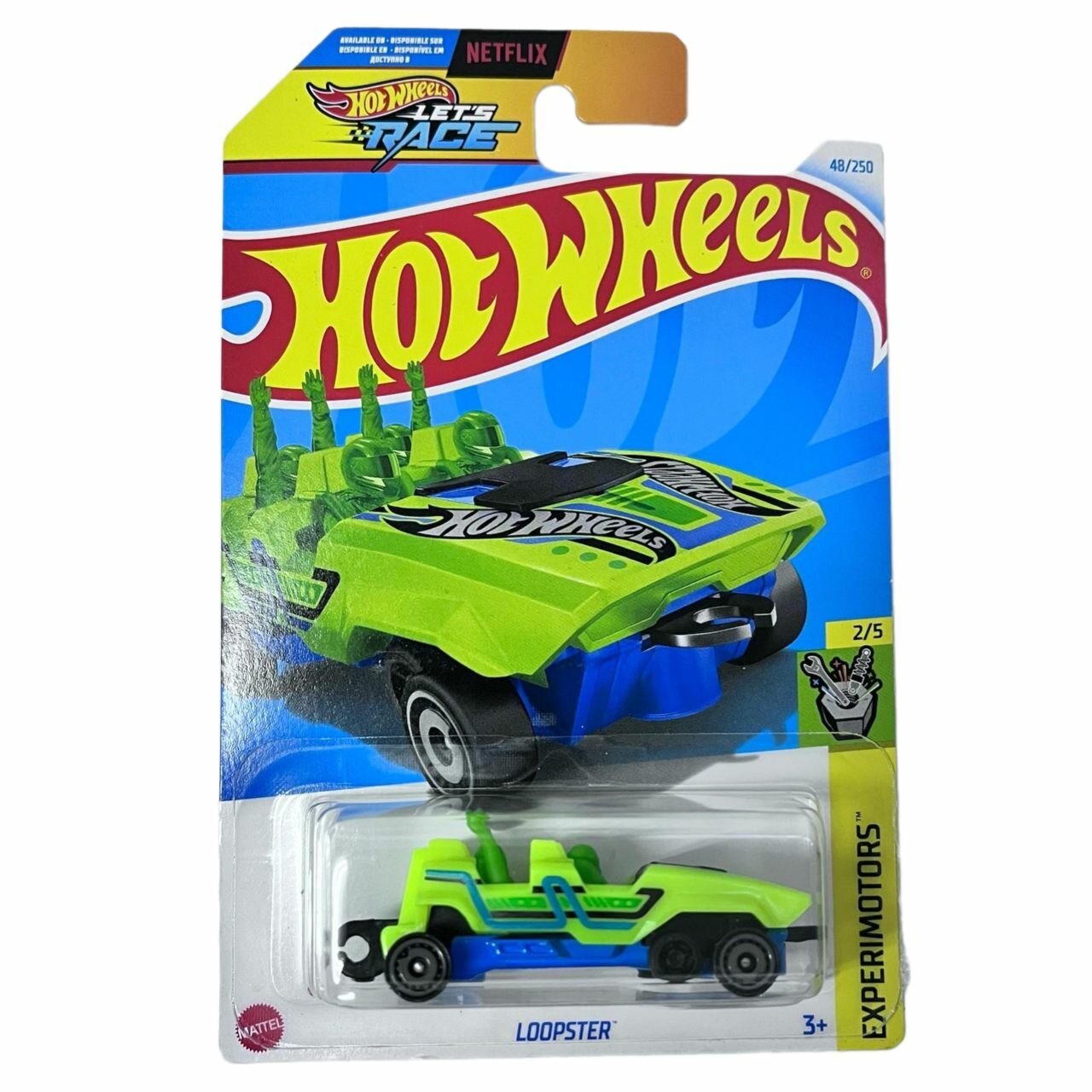 Машинка Hot Wheels металлическая в масштаб 1:64 LOOPSTER (Зеленый/синий)