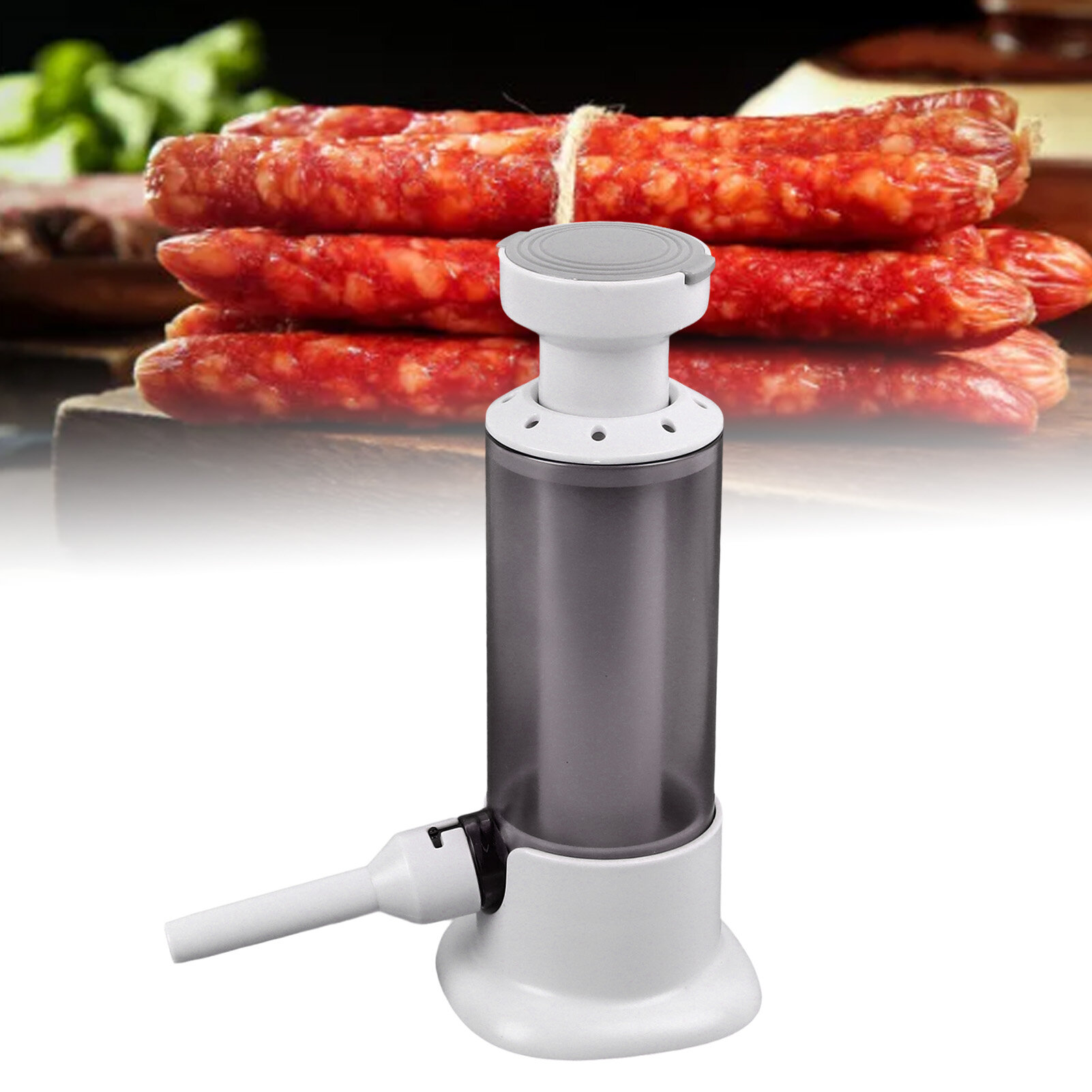 Машина для начинки колбас PP PS Бытовая вертикальная ручная машина для наполнения колбас с 4 трубками для начинки для домашней кухни, кофе