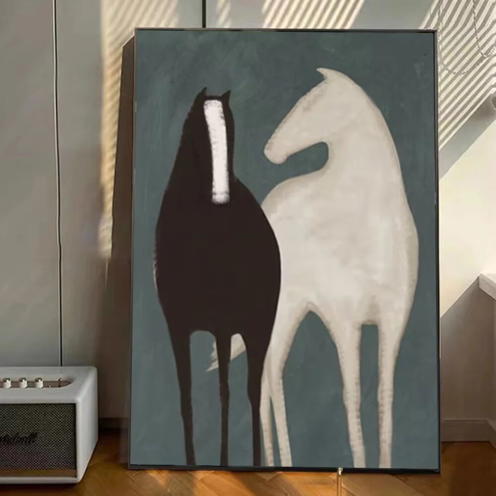 Абстрактная картина лошади, холст 20x30см, цвет Z4