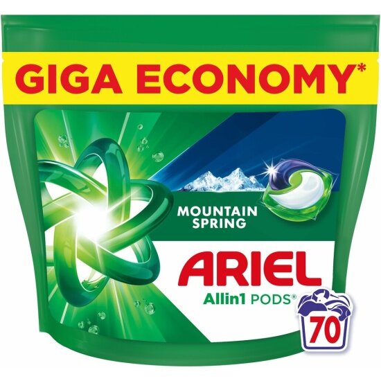 Капсулы для стирки Ariel Горный родник, 70 капсул