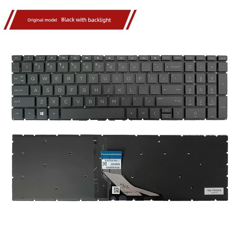 Подходит для клавиатуры HP 15S-DY DU gr dr TPN-W134 C139 C151 I133 C142 Новая оригинальная модель черного цвета с