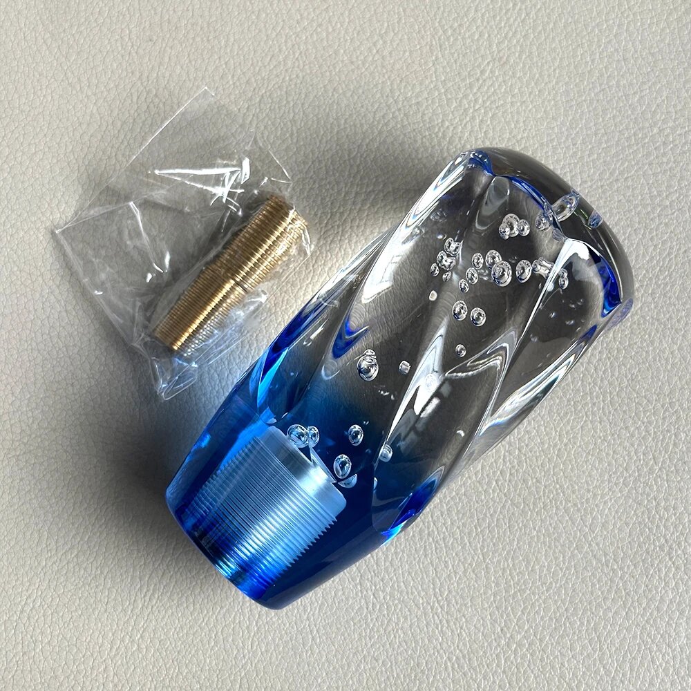 Ручка КПП Blue, прозрачная с кристаллами, 10/15 см